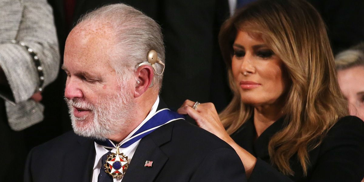 President Trump awards Rush Limbaugh with Medal of Freedom during State ...